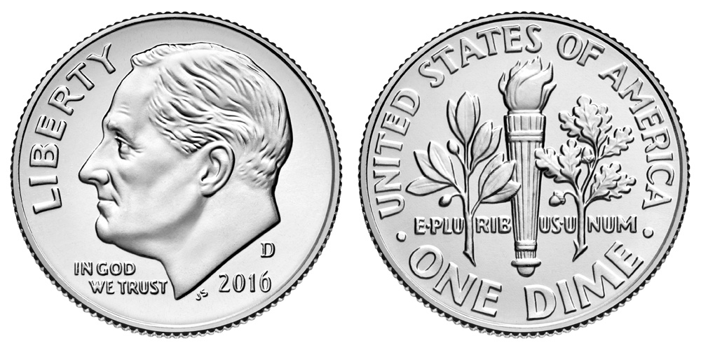 2016 D Roosevelt Dime Coin Value Prices, Photos & Info