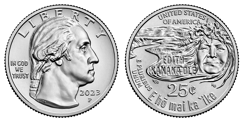 2023 P Edith Kanaka'ole Quarter American Women Quarters Program Coin ...