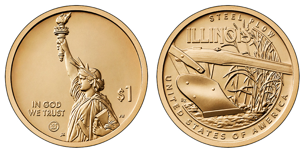 2024 P Illinois Dollar 50 State Golden Dollars Program Coin Value ...