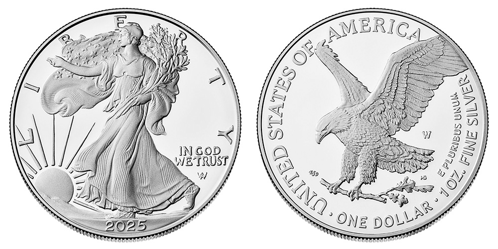 2025 W American Silver Eagle Bullion Coin Proof Type 2 - Reverse of ...