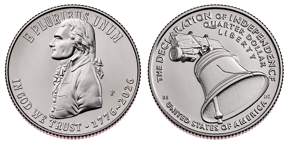 2026 P Declaration of Independence Quarter Semiquincentennial Quarters ...