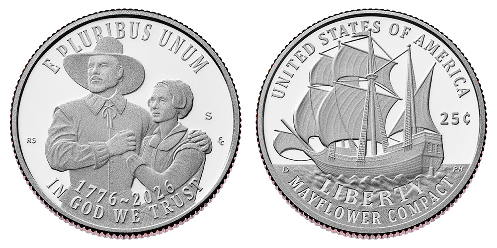 2026 S Mayflower Compact Quarter Proof Semiquincentennial Quarters Program Coin Value Prices ...