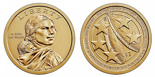 2021 D Native American Dollar Native Americans - Distinguished Military ...