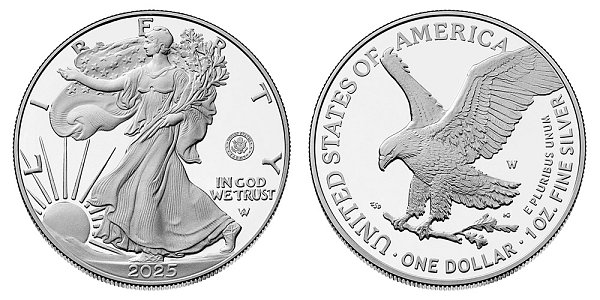 2025 W American Silver Eagle Bullion Coin Proof - 250th Anniversary ...