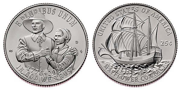 2026 D Mayflower Compact Semiquincentennial Quarters Semiquincentennial ...